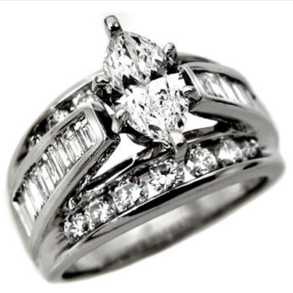 Jewelry | 525 Marquise Cut Fashion Cz Ring 67 | Poshmark